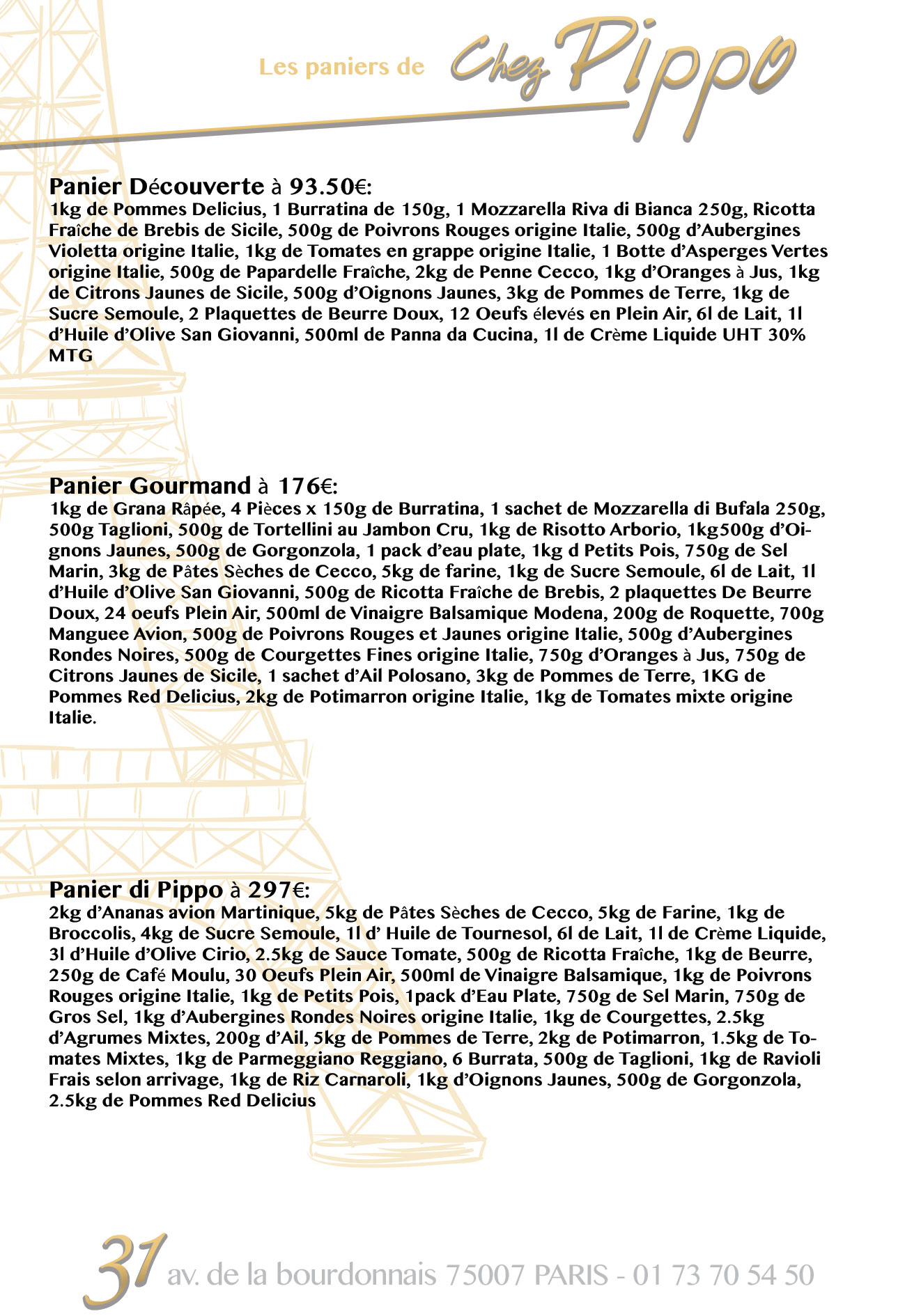 Les Paniers de chez Pippo